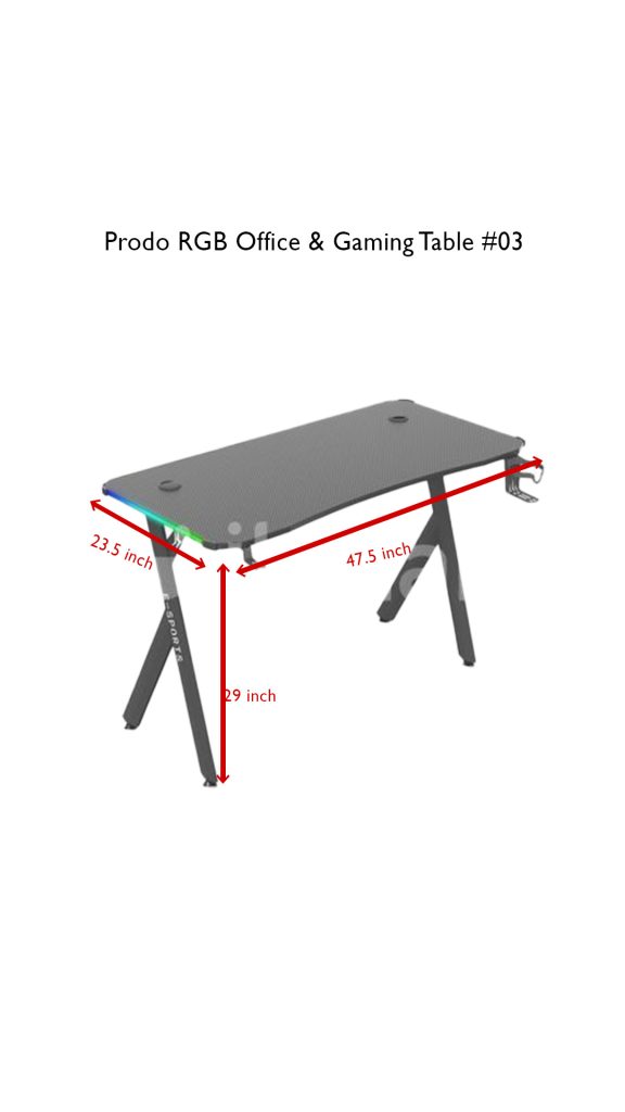 PRODO RGB Light Gaming Office Table #3 – PRODO